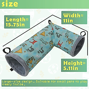 Ferret Cage Accessories Tunnel Tube Corner Hide Fleece Hideaway Bed Hammock Bed for Guinea Pig (Green) (Green)