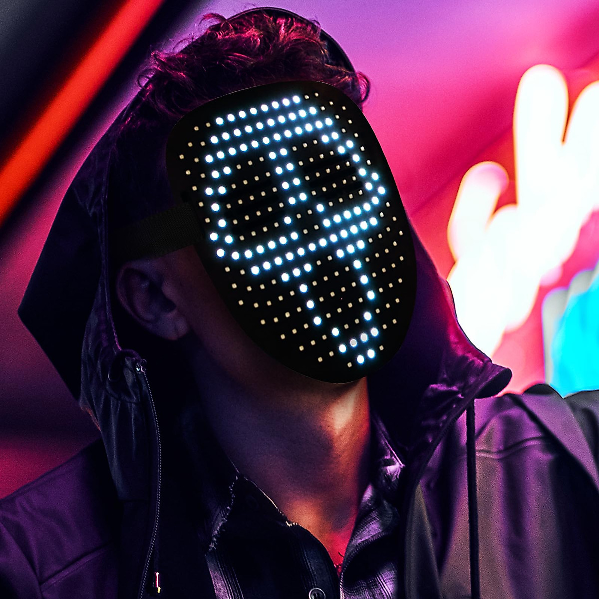 SPONDSOPH Halloween Led Mask Toys For Boys Girls Kids Age 5 6 7 8 9 10 11 12 Year Old 2023 Light Up Face Masks Toy