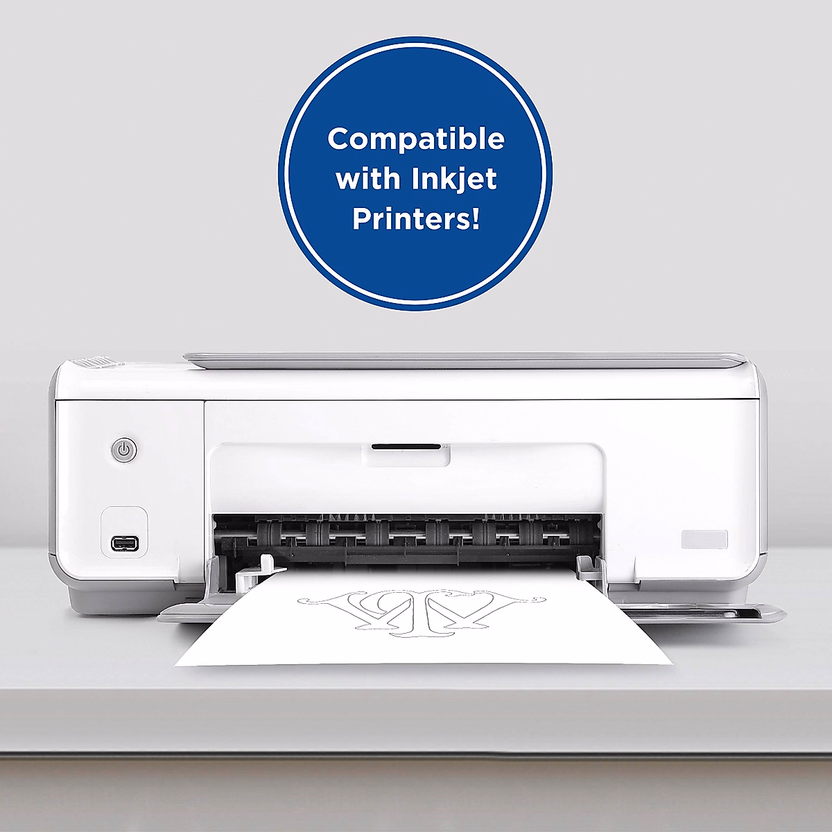 Print Works Vanishing Embroidery Transfers, for White/Light-Colored Fabrics, 5 Sheets, Inkjet, 8.5 x 11 (00536)