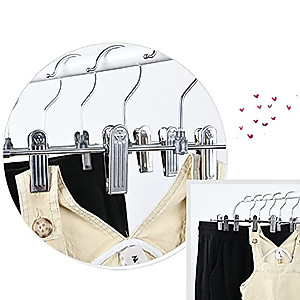 Lpdphanxfkx 10 Pcs Shoe Rack Clip, Pants Hangers, Adjustable Multifunctional Metal Pants Hangers, Travel Laundry Hanging Clip for Shoe Hat Clothes Jeans Clip