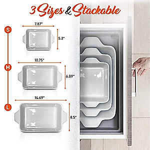 NutriChef 3Pcs. Nonstick Bakeware PFOA PFOS PTFE Tray Set w/Odor-Free Ceramic, 446°F Oven Microwave/Dishwasher Safe Rectangular Baking Pan, Royal Blue