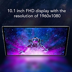 10.1 Inch Tablet, 2.4G 5G Dual Band WiFi Tablet with Case and Keyboard, 8MP + 13MP Camera, 8GB RAM 256GB ROM Octa Core, Support 4G Communication Network,Dual SIM Dual Standby (US Plug)