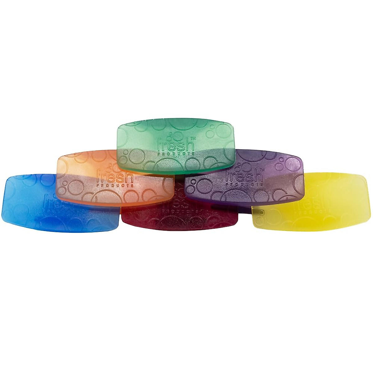 Fresh Products Eco Bowl Clip Air Freshener - Versatile Design Toilet & Trash Freshener - Chemical Free Natural Oils - Discreet - Lasts 30 Days - Made in USA - Variety Pack 6 pk