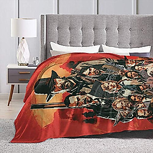 commix.x Red 2 Ultra Soft Anti-Pilling Flannel Blanket Throw Blanket Warm Plush Cozy Soft Blankets 40X50''