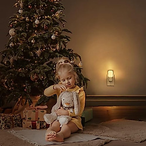 SZOKLED Night Lights Plug into Wall 2 Pack, Plug in Night Light with Dusk-to-Dawn Light Sensor, 3000K Soft White 0.3W, LED Nightlight for Bathroom