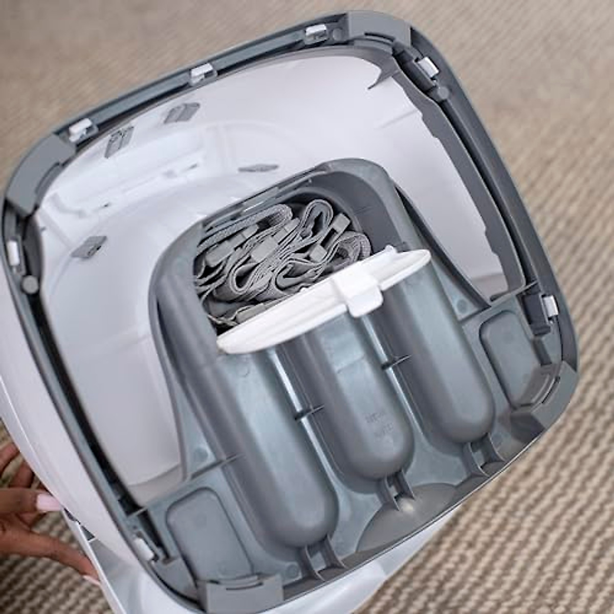 Ingenuity Baby Base 2-in-1 Booster Feeding and Floor Seat with Self-Storing Tray - Mist