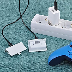 Tectra Rechargeable Battery Pack for Xbox One, 2-Pack 1100mAH Controller Battery for Xbox One S/Xbox One X/Xbox One Elite with 2 in 1 Micro USB Charging Cable(NOT for Xbox Series S/X)