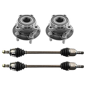 TRQ Drivetrain Kit CV Axle Shaft Assembly Wheel Hub Bearing Assembly Compatible with 2014 Subaru Forester 2010-2014 Legacy Outback