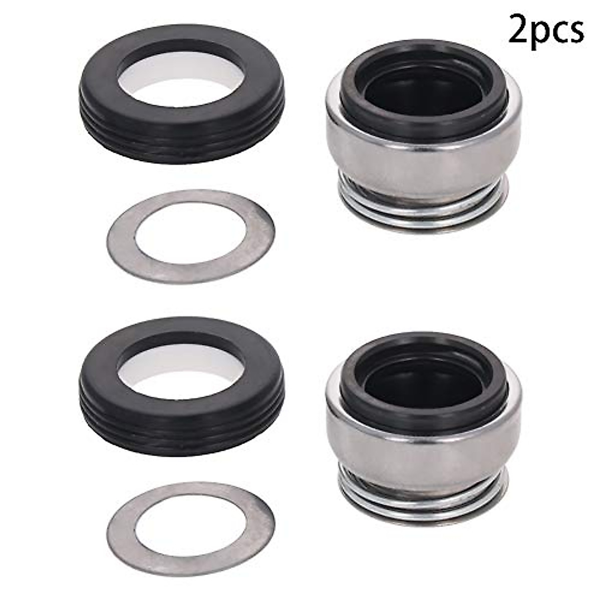 Othmro 2Pcs Internal Diameter 14mm Alloy Plastic Mechanical Shaft Seal Replacement 301-14 Shaft Seal for Pump Shaft Water Pumps Shaft Mechanical Sealing for Swimming Pools Spa Pumps