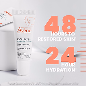 Avene Cicalfate Restorative Lip Cream, Long Lasting Moisture to Soothe Dry, Cracked Lips, promotes healthy lip barrier, water resistant, safe for infants, children and adults 0.3 Oz