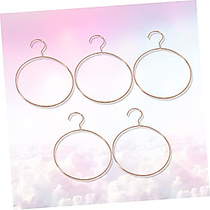 HANABASS 5pcs Pant Hooks for Closet Leash Holder Scarf Holder Round Belt Hanger Metal Towels Rings Tie Ring Hanger Underwear Rack Cool Clothes Hanger Scarf Rack Clothes Hanging Racks Bra