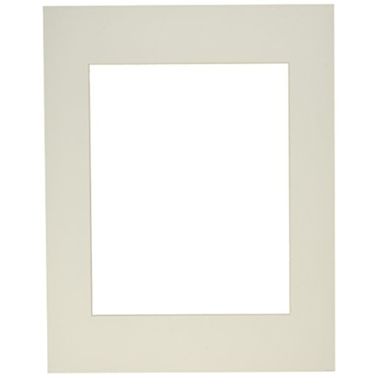 Callen HC1114-11001 Single Hand Cut Photo Mat with Bevel Edge, 11-Inch x 14-Inch, Ivory/White Core