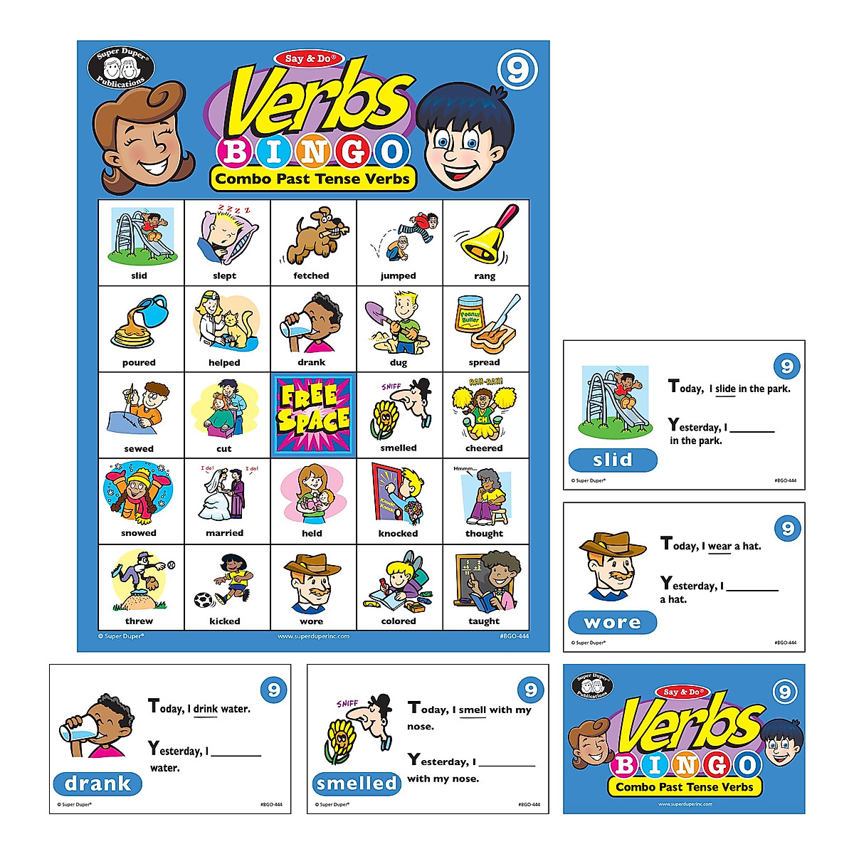 Super Duper Publications | Say & Do Verbs Bingo Game | Action Words | Educational Learning Resource for Children