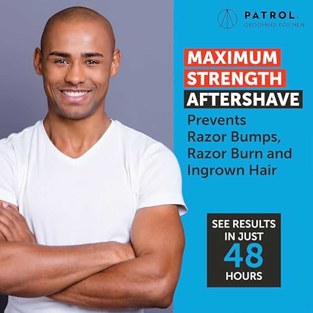 Bump Patrol Maximum Strength Aftershave Formula - After Shave Solution Eliminates Razor Bumps and Ingrown Hairs - 4 Ounces 2 Pack
