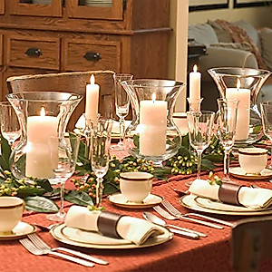 Root Candles Unscented Dinner Candles Beeswax Enhanced Grecian Collenette Boxed Candle Set, 9-Inch, Sage Green, 4-Count