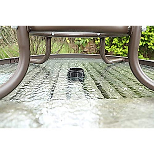 SUQ I OME 2 inch Outdoor Patio Thick Parasol Umbrella Hole Ring Plug and Cap Set, for Parasol Umbrella Table Hole Cover Insert(Black