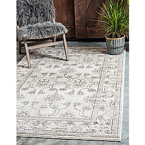 Rugs.com Miranda Collection Rug – 9' x 12' Ivory Medium Rug Perfect for Living Rooms, Large Dining Rooms, Open Floorplans