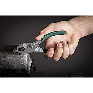 SATA 6-Inch Slip-Joint Pliers, Chrome Vanadium Steel Body, with Green Handles and Rivet Joint Assembly - ST70511ST