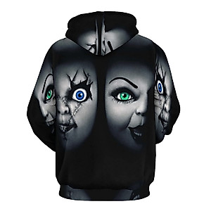 ZHANGXM Women's Pullover Autumn Soft and Comfortable Chucky Slim Fit Loose Hip-Hop Long-Sleeved Sweatshirt Men M