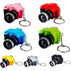 JJLFresheners Camera Keychain with Sound, Key Ring Decor Bag Wallet Pendant, Mini Camera Design Keychain Cute Novelty Ring Child Toy Kids Key Chain Pendant Creative Gift Key Chain Decorative