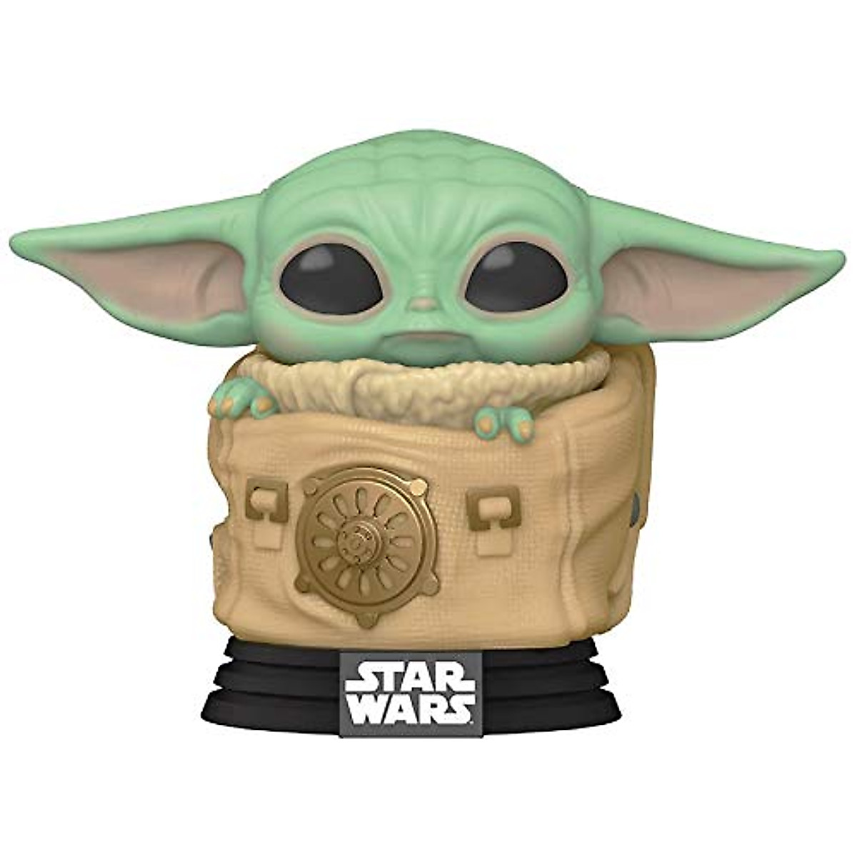 POP Star Wars: The Mandalorian - The Child in Bag [Grogu] Funko Vinyl Figure (Bundled with Compatible Box Protector Case), Multicolor, 3.75 inches
