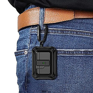 Maxjoy for AirPods Pro 2nd Generation Case Cover, AirPods Pro 2/Pro Protective Case with Automatic Magnetic Lock Cover with Keychain Compatible with Apple Airpods Pro 2 2023 2022/Pro 2019, Black