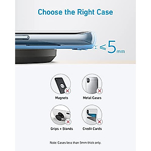 Anker 315 Wireless Charger (Pad), 10W Max Fast Charging, Compatible with iPhone 14/13 Series, Samsung S22, AirPods, Samsung Buds, Google Buds, and More (Wall Charger Not Included)