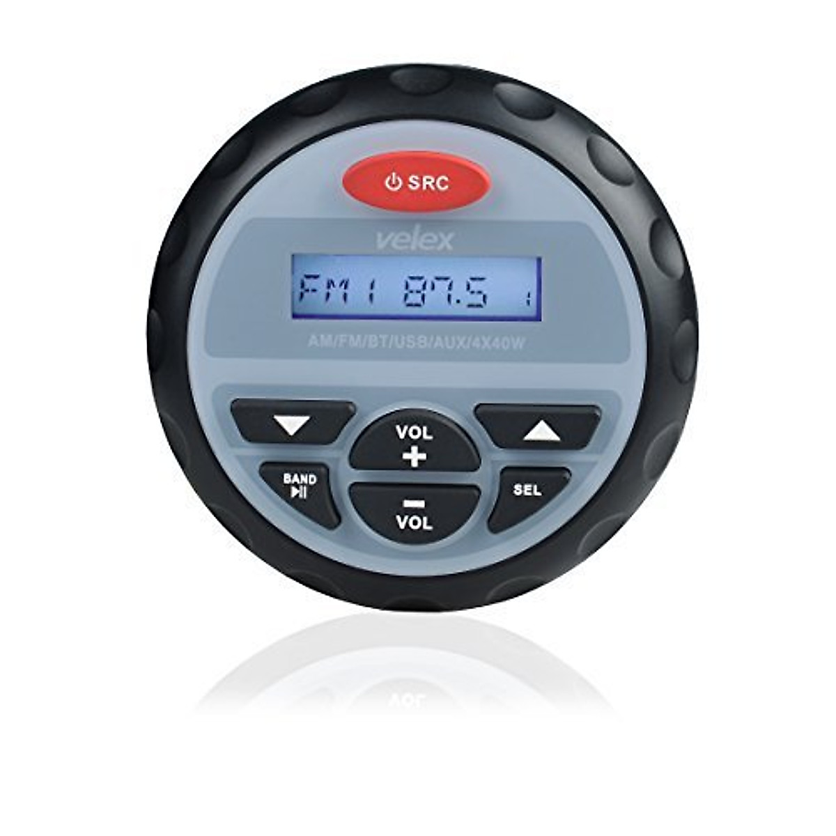 Waterproof Bluetooth Marine Stereo Receiver with MP3 Player AM FM Radio and USB for Streaming Music on Boats Golf Carts ATV UTV and Spa Hot Tubs