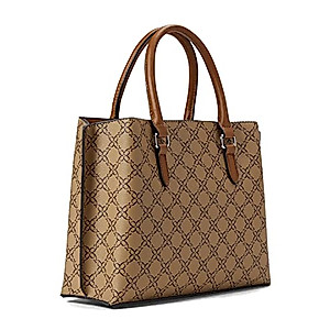 Nine West Doralia Satchel Mocha Logo One Size
