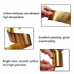 Brass Sheet Brass Flat Thick 0.01-0.3mm Width 10-200 mm Brass Metal Thin Sheet Foil Plate Length 100mm~1000mm (0.2x200x300mm)