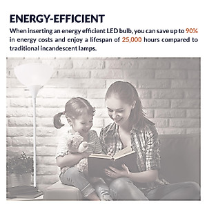 Newhouse Lighting NHFL-JO-WH Joey 71-inch Modern Standing, Torchiere Floor Lamp for Bedrooms, Living Room | Durable Floor Lamp for Home, Office, Reading (White)