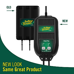 Battery Tender Plus 2 Bank Multibank Charger - 2.5 AMP (1.25 AMPs Per Bank) - Smart 12V Multi Battery Charger and Maintainer for Standard, AGM, and Lithium LiFePO4-022-0165-DL-WH