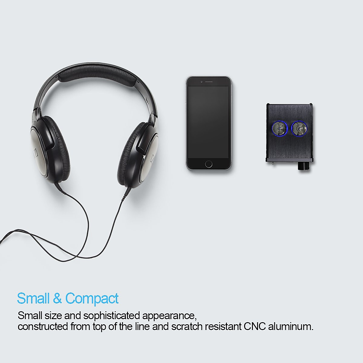 SMSL T2 Vacuum Tube Headphone Amplifier, Mini Audio HiFi Stereo Integrated Amp