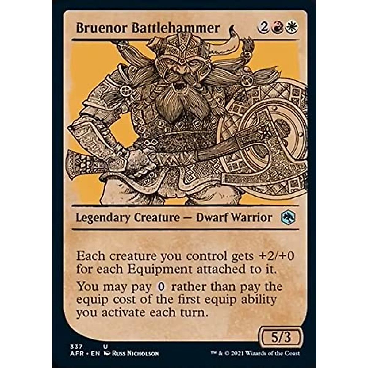 Magic The Gathering - Bruenor Battlehammer (337) - Showcase - Adventures in The Forgotten Realms