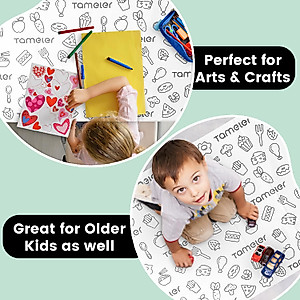 Disposable Splat Mat for Under High Chair - Tameler 30 Pack 35'' x 43'' High Chair Floor Mats for Babies, Waterproof Splash Mats, Disposable Placemats for Home & Restaurant, Baby Led Weaning Supplies