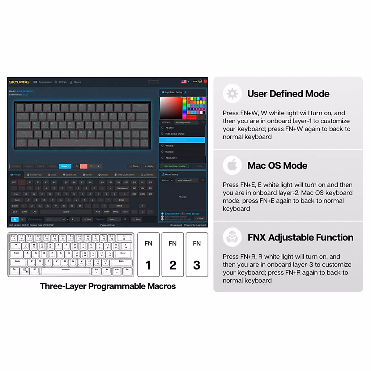 Heywood SK61 60% Mini Hot Swappable Keyboard, Wired Mechanical Gaming Keyboard, Gateron Optical Switches, RGB Backlit, N-Key Rollover for Windows/Mac (Gateron Optical Red, Phoenix)