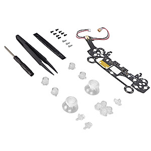 Multi Colors Luminated D pad Thumbstick D Pad Face Buttons for PS5 Controller,8 Colors 19 Modes DIY Classical LED Light Kit for PS5,Good Gift