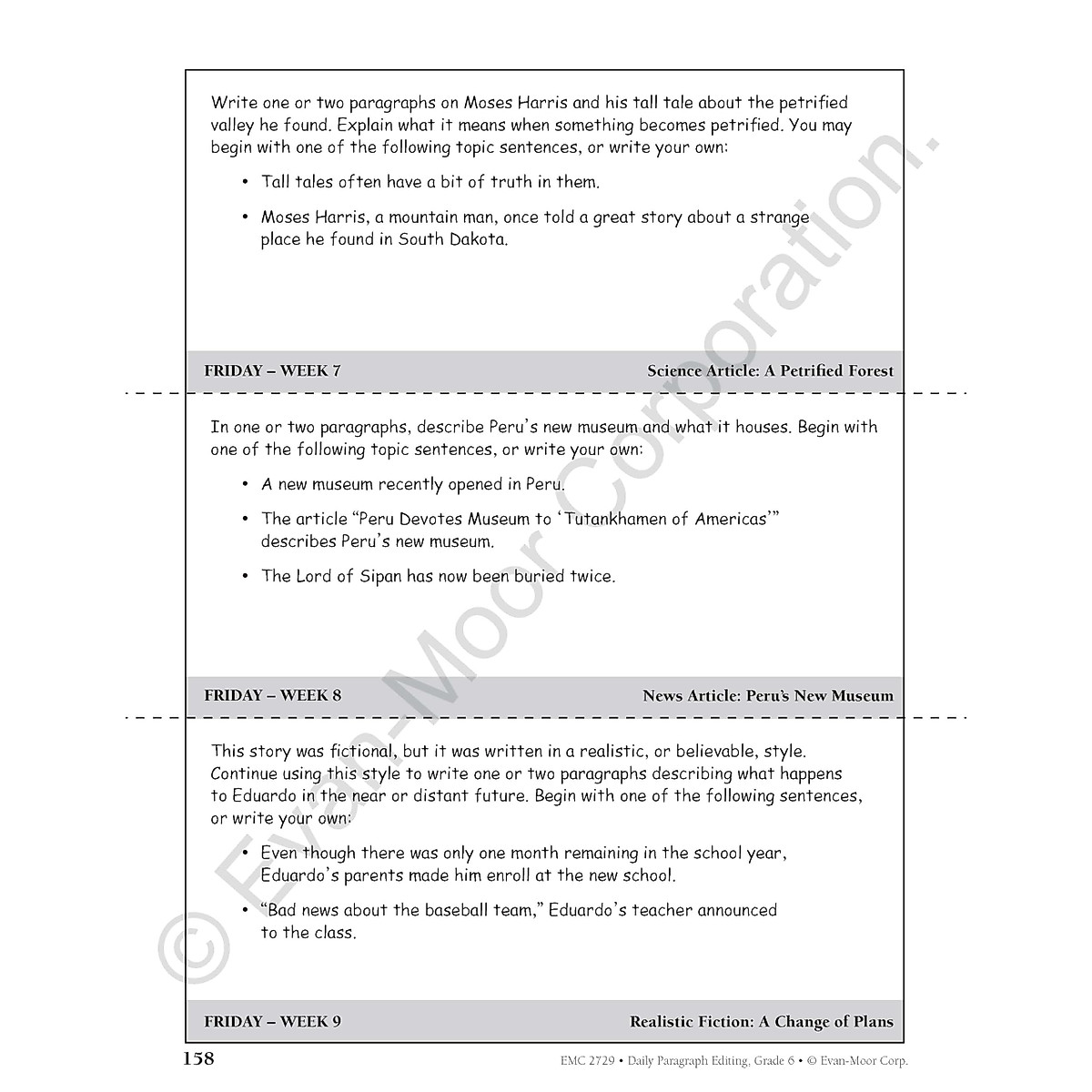 Evan-Moor Daily Paragraph Editing, Grade 6