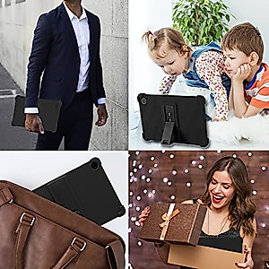 TCL Tab 8 LE Case for Kids 8.0 Inch 9137W 2023,ATOOZ Soft Silicone Case for TCL Tab 8 WiFi 9132X Tablet,TCL Tab 8 Tablet Case 9038S with Adjustable PC Stand (Black)