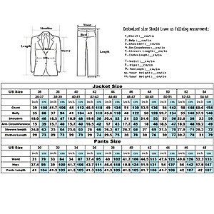 LILIS Men's Tailcoat Wedding 3-Piece Suit White Dinner Tux Jacket Vest Pants, 46