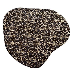 maia] Abstract Gold Gilded Billabong Area Rug Washable for Entryway, Bedroom, Living Room, Bathroom (Black, Billabong)