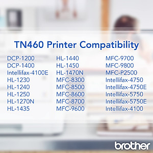 Brother TN-460 DCP-1200 1400 FAX-4750 5750 8350 HL-1030 P2500 MFC-8300 8500 Toner -Cartridge (Black) in Retail Packaging