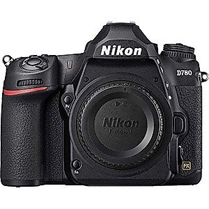 Nikon D780 DSLR Camera (Body Only) (1618) + 64GB Memory Card + Case + Corel Photo Software + 2 x ENEL 15 Battery + LED Light + HDMI Cable + Cleaning Set + Tripod + More (International Model) (Renewed)