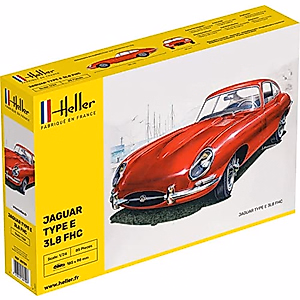 Heller 80709 Jaguar Type E 3L8 FHC Plastic Model Kit, 1:24 Scale