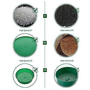 EMVANV Garden Sieve Plastic Mesh Soil Sieve Mesh Screen, Plastic Garden Sieve Riddle Green for Compost Soil Stone Mesh Gardening Tool, for Filtering Earth Stone