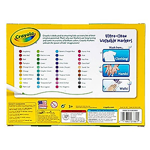 Crayola Ultra Clean Fine Line Washable Markers, Kids Markers For School, Back To School Gifts, 40 Count