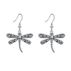 ONEFINITY Dragonfly Earrings Sterling Silver Dragonfly Dangle Drop Earrings Dragonfly Jewelry for Women