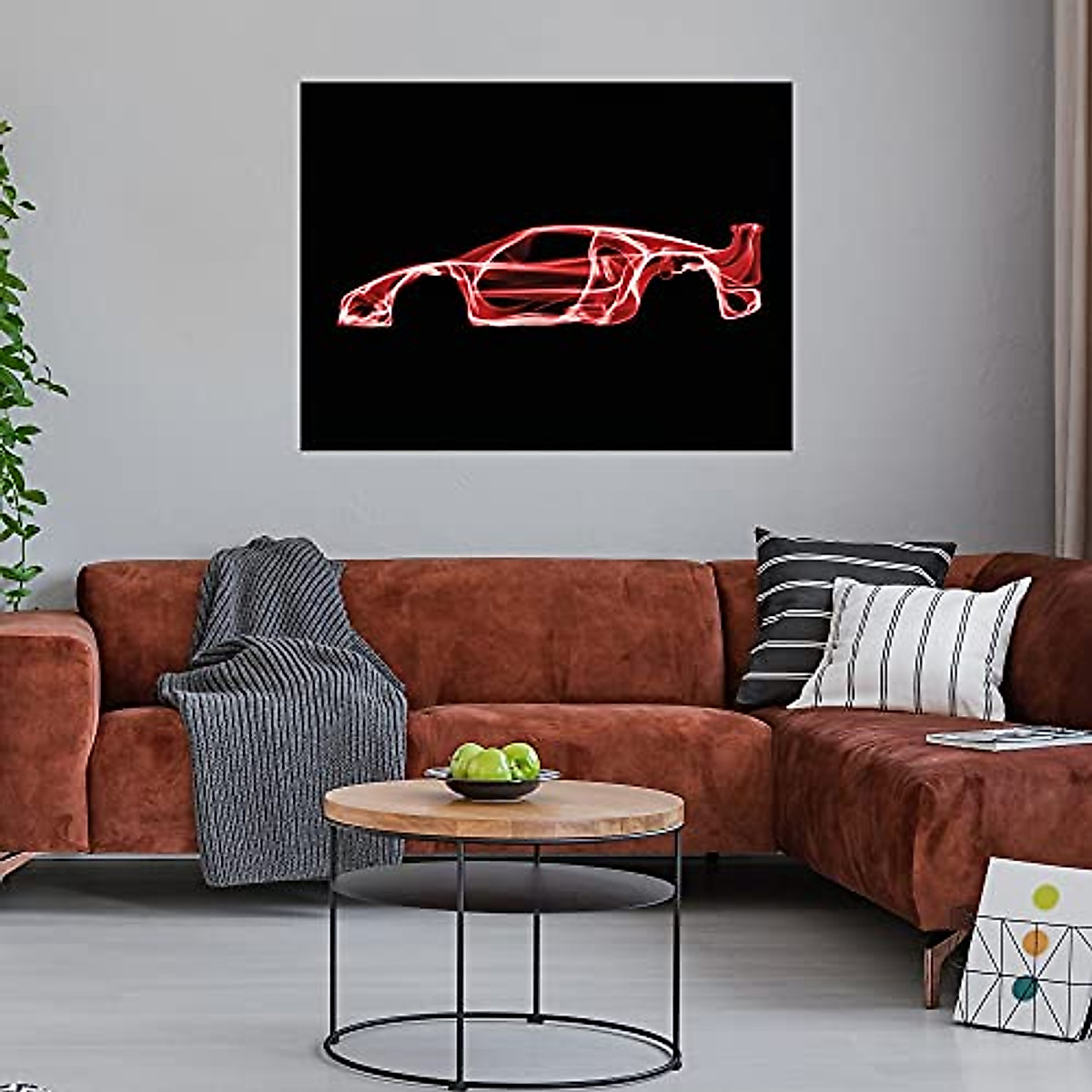 Fine Art Canvas Ferrari F40 Canvas Print by Artist Octavian Mielu for Living Room, Bedroom, Bathroom, Kitchen, Office, Bar, Dining & Guest Room - Ready to Hang - 32 in x 24 in