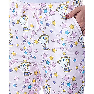 Disney Princess Women's Beauty And The Beast Chip Potts Smooth Touch Sleep Bottoms Lounge Pajama Pants (X-Small)