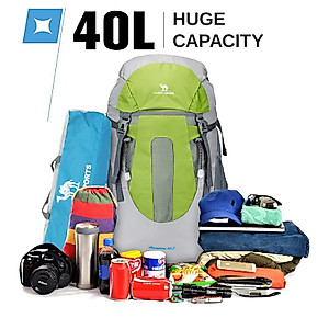 CAMEL CROWN 40L Waterproof Travel Hiking Backpack Lightweight Daypack Handy Camping Outdoor Backpack